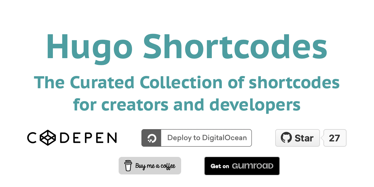 Introduction | Curated Hugo Shortcodes Collection